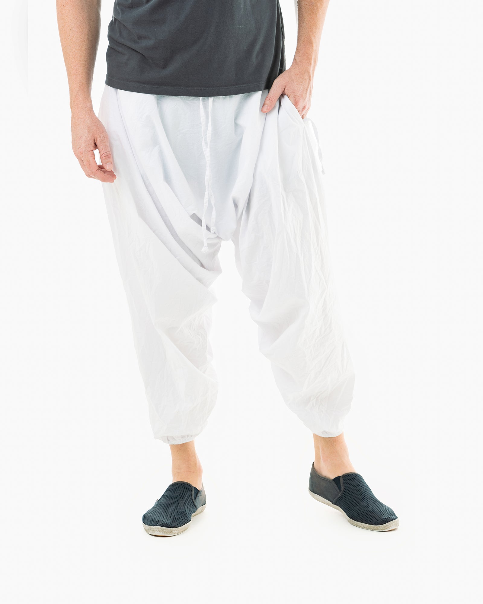 Kundalini Pants | White Harem Pants by Buddha Pants® WITH POCKETS!