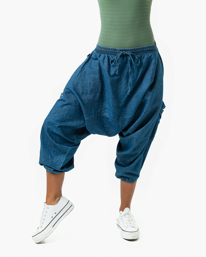 Denim Jean Harem Pants - Organic Lightweight Cotton | Buddha Pants